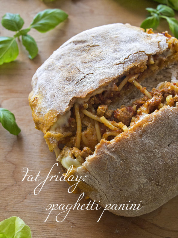 Fat friday: spaghetti panini : Nerdy Cookin